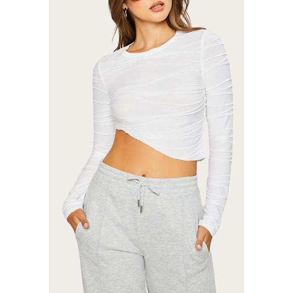 Pretty Garbage | Tops | New Pretty Garbage Asymmetrical Hem Textured ...